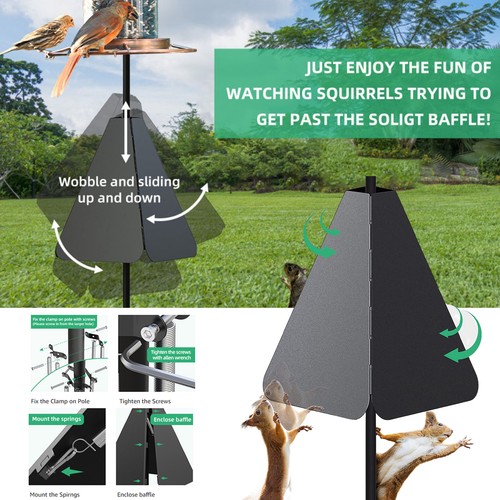 Squirrel Guard Strong Protective Hanging Bird Feeder Squirrel Stopper ...