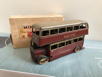 Tri-ang Minic pre-war Double Decker Bus - Lovely tinplate toy | eBay UK
