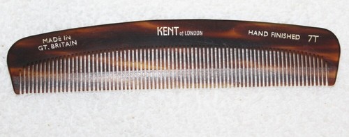Vintage Kent of London 7T Hand Finished Men's Hair Comb ~ Made in Great ...