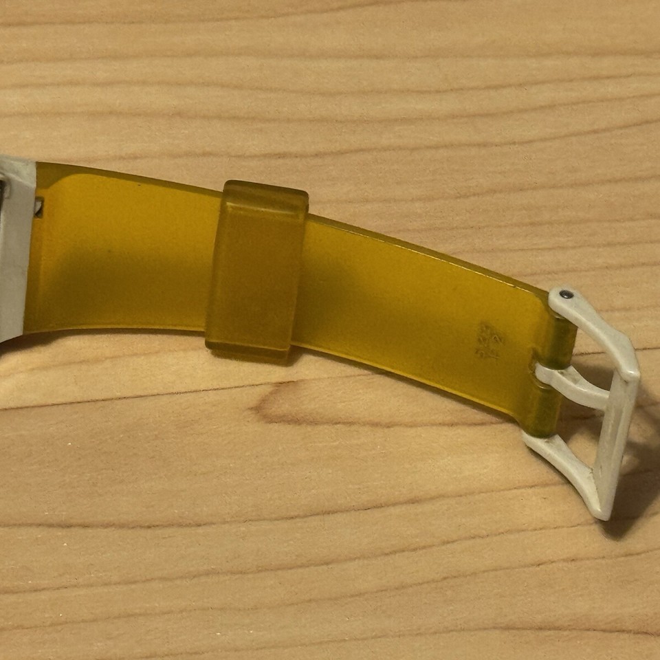 Casio FS-01 Dual Time Film Data Bank Digital Watch Yellow 2301 Slim ...