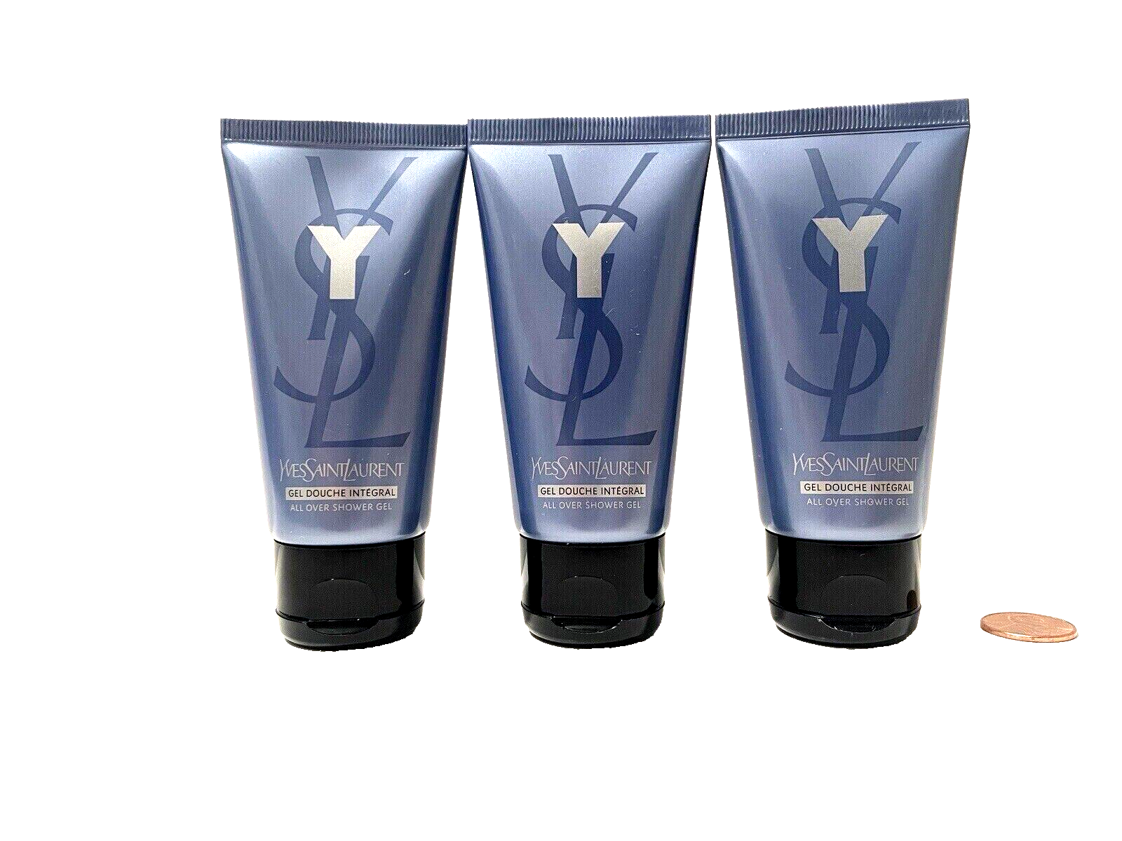 3 YVES SAINT LAURENT YSL Y All Over Shower Gel Body Wash for Men 1.6 oz ...