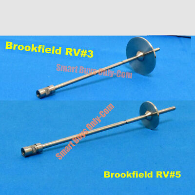 2x Brookfield RV/HA/HB Viscometer Spindle 1x #3, 1x #5 Exellent ...
