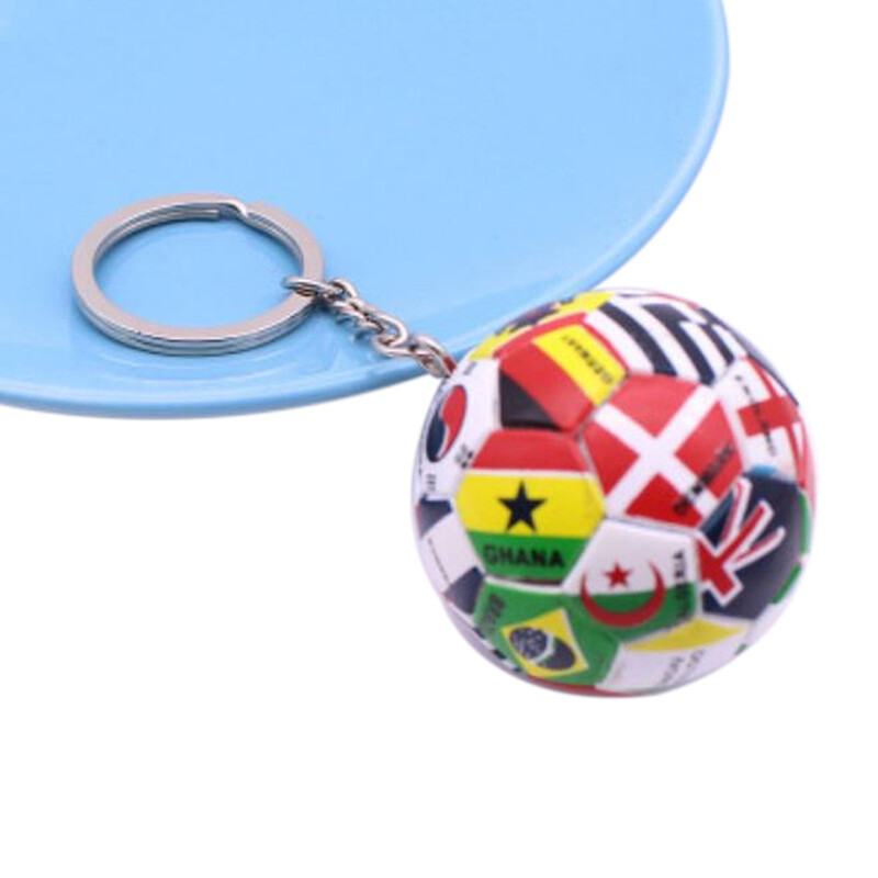Simulation Sport Football Keychain Thirty-two Countries Ball Flag Key ...