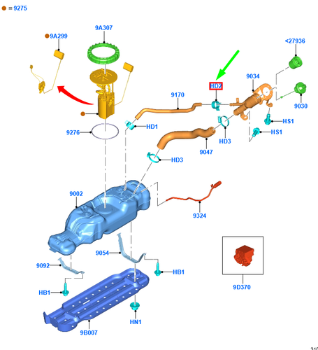 NEU FORD RANGER T6 MK1 KRAFTSTOFFTANKSCHLAUCHKLEMME 99283-1900 3252221 ...