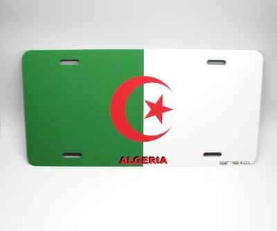 ALGERIAN ALGERIA FLAG METAL CAR NOVELTY LICENSE PLATE DRAPEAU ALGERIEN ...