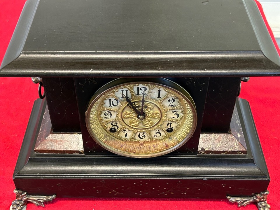 Antique Ingraham 8 Day Strike Mantle Clock-Working Condition | eBay