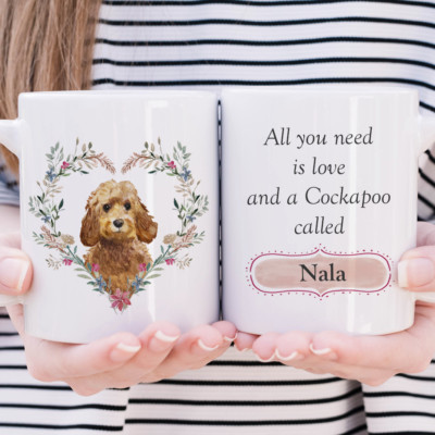 Love and a Cockapoo Mug - Dog Lover Mug - Dog Mum Gift - Dog Mum Mug ...