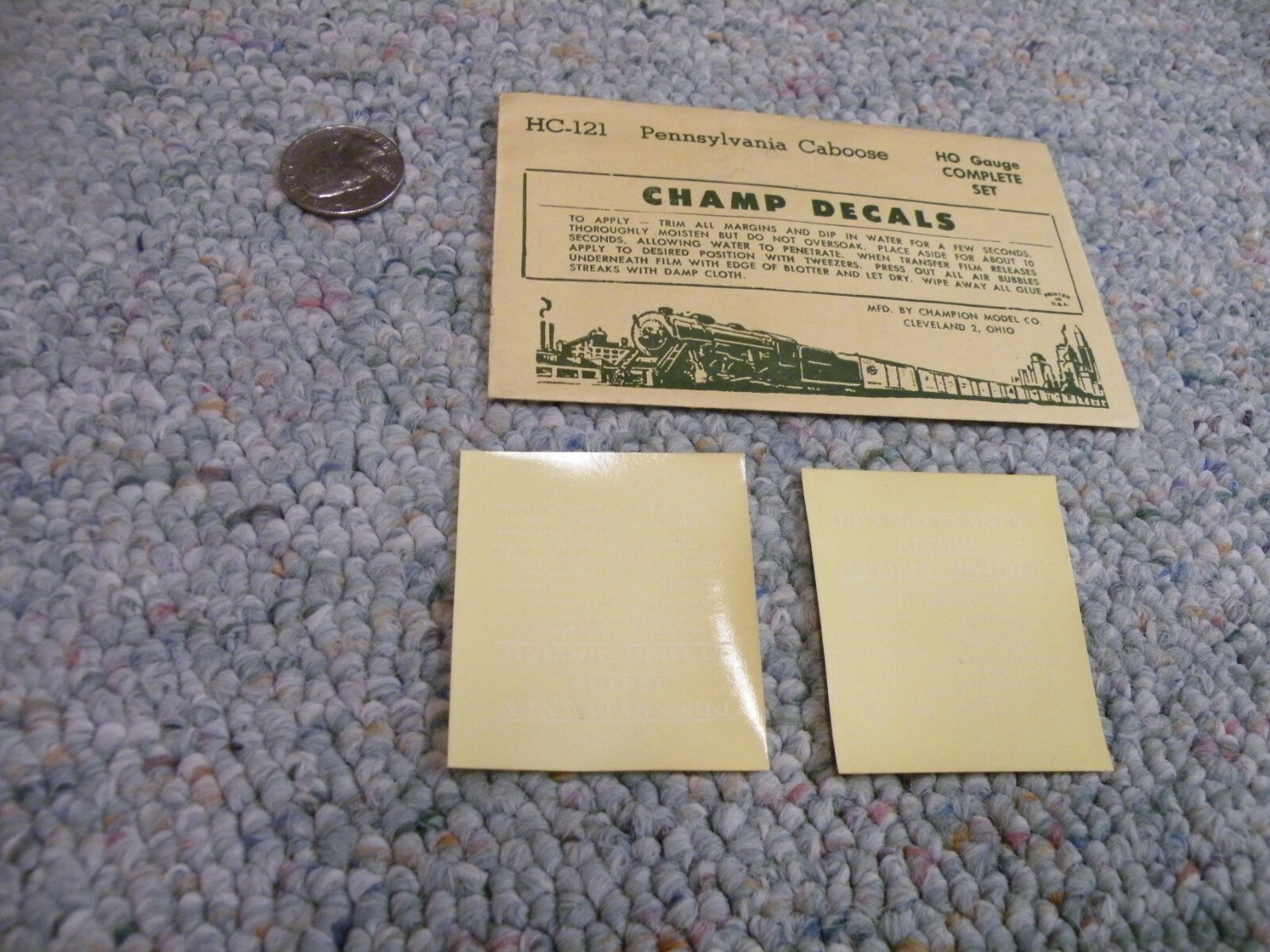 Champ decals HO HC-121 Pennsylvania caboose old style L12 | eBay