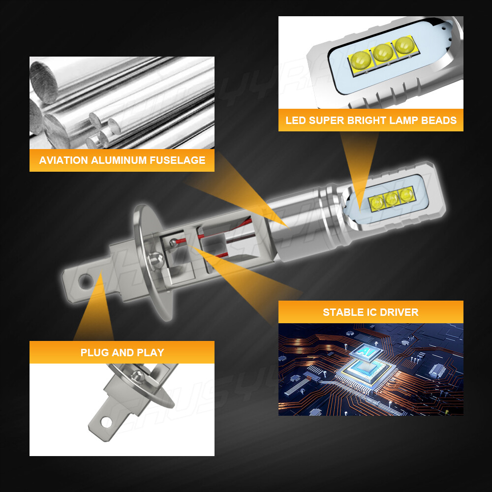 6X H7 H1 T10 LED Headlight Bulb 6000K Globe Kit High Low For Holden ...