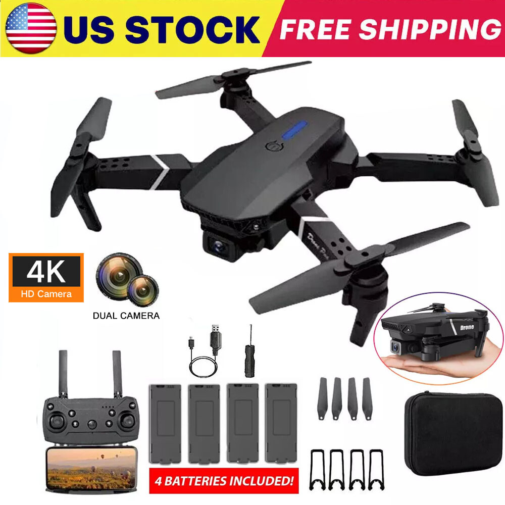 2024 New RC Drone With 4K HD Dual Camera WiFi FPV Foldable Quadcopter ...