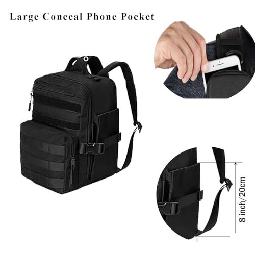 15L Mini Tactical Backpack for Men Women,Small Molle Daily Use Gym ...