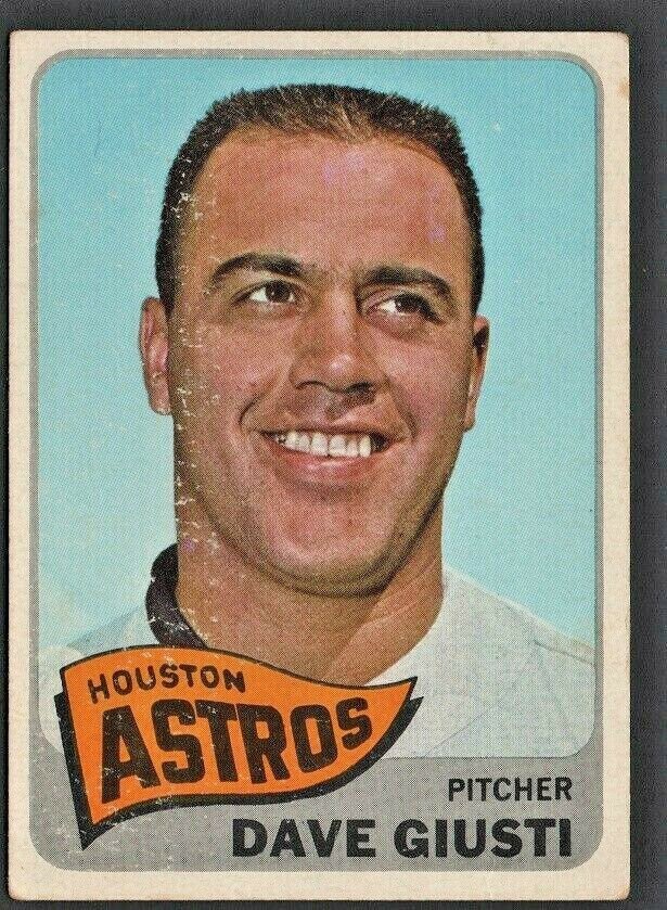 1965 Topps Baseball Card #524 Houston Astros Dave Giusti vg Short Print ...