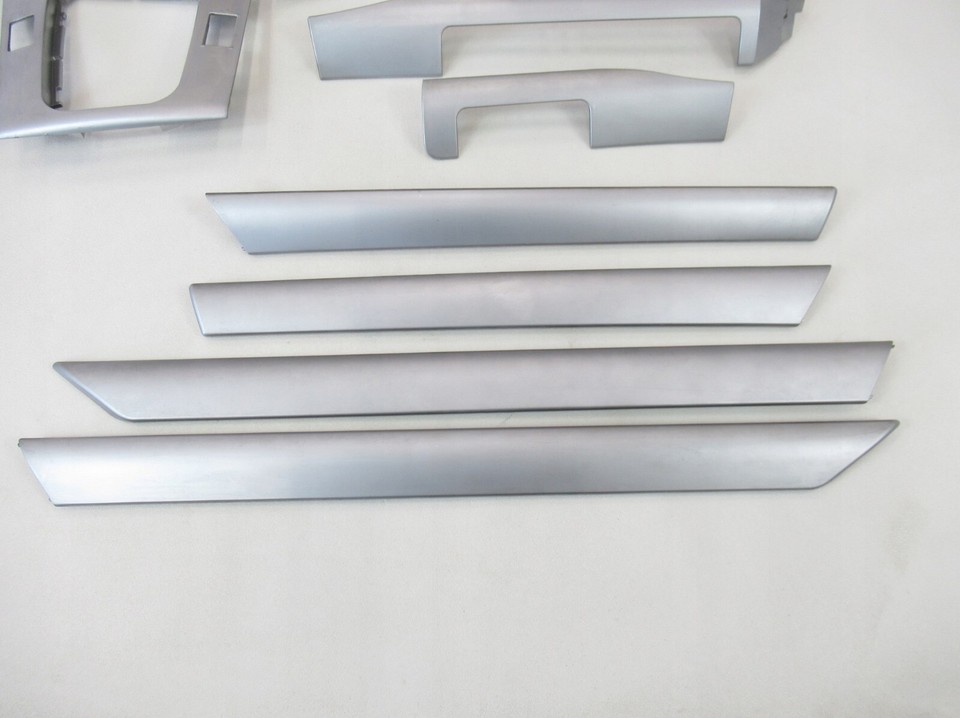 BMW E46 3 Series Silver Interior Trim Kit Center Console Panel Moldings ...