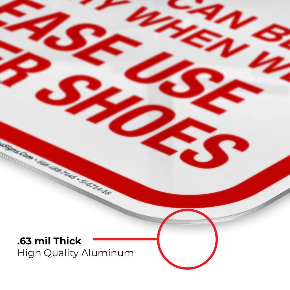 Attention Please Use Shower Shoes Sign, Pool Sign, | eBay