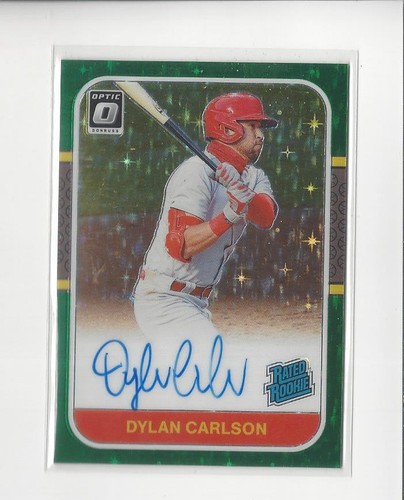 2021 Optic Retro Rated Rookie Green Stars Dylan Carlson AUTOGRAPH ...