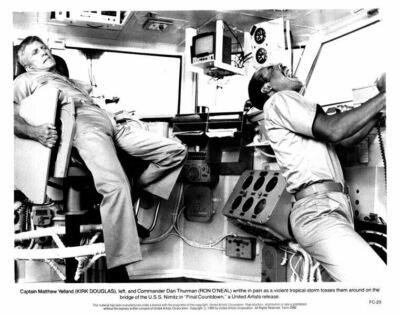 The Final Countdown 1980 original 8x10 photo Kirk Douglas on bridge of ...