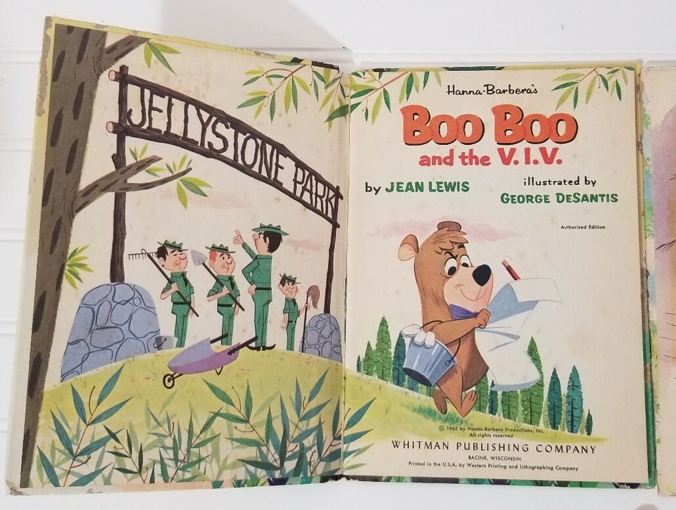 Whitman Tell-a-Tale Books ~ Winnie the Pooh & Boo Boo Hanna Barbera ...