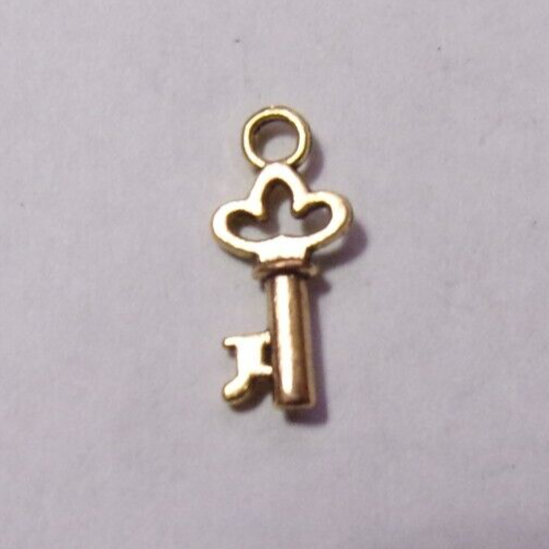 Gold Tone Skeleton Key Pendant Charm Hang Tag | eBay