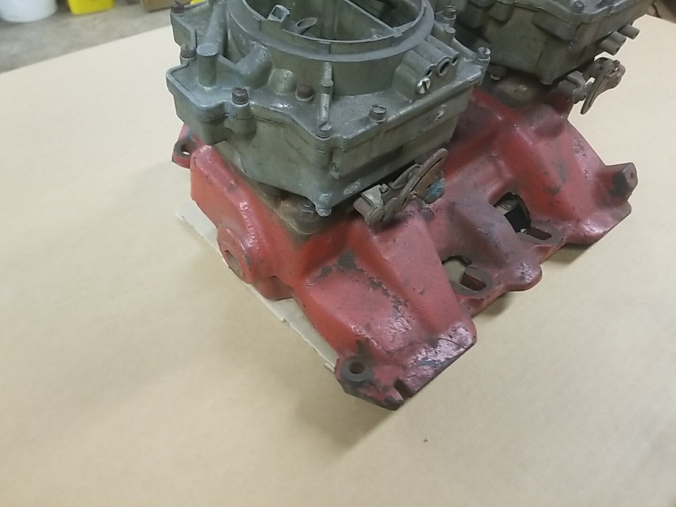 1955-1956-1957 Cadillac 2X4 Dual Quad Intake Manifold 1463205 Rochester ...