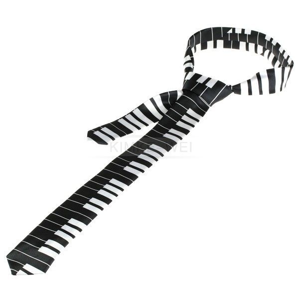 2x Black & White Piano Keyboard Keys Necktie Tie New | eBay