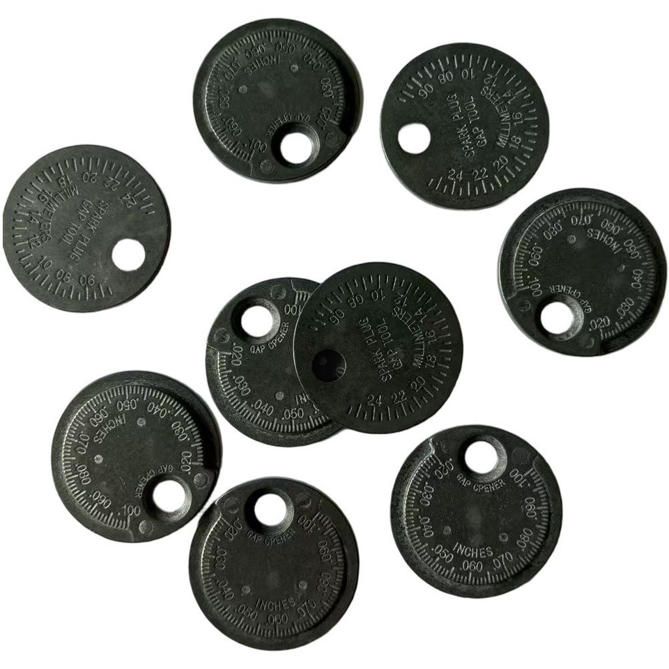 Coin Type Spark Gap Measuring Tool Metal Gauge 0 02 to 0 1 Inch ...