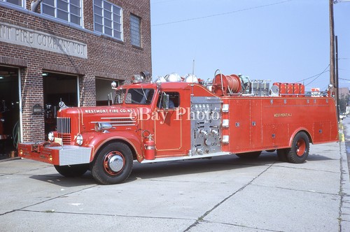 Fire Apparatus Slide Westmont NJ Fire Company Hahn Rescue Engine Rare ...