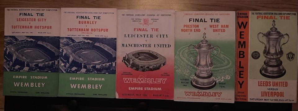 18 FA Cup Final Programmes 1956 to 1972 Job Lot Various Conditions ...