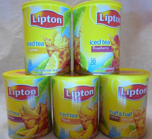 LIPTON INSTANT POWDERED ICED TEA MIX ~ FLAVOR CHOICES * PICK ONE | eBay