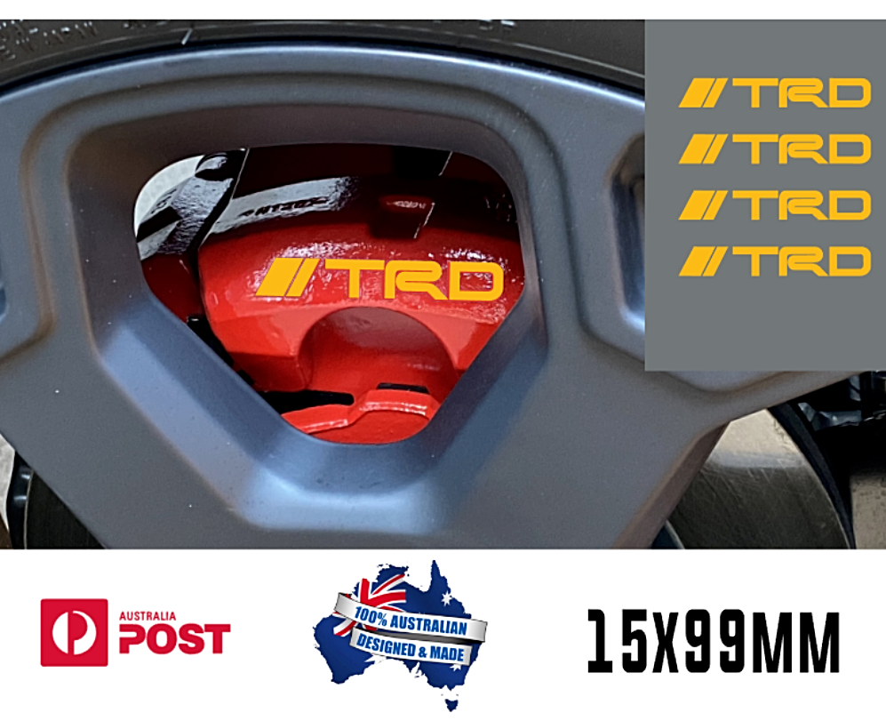 4x TRD RAV4 Brake Caliper Sticker Decal YELLOW | eBay