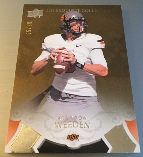 2011 UD Exquisite BRANDON WEEDEN Browns Cowboys Rookie Card #ERBW ...