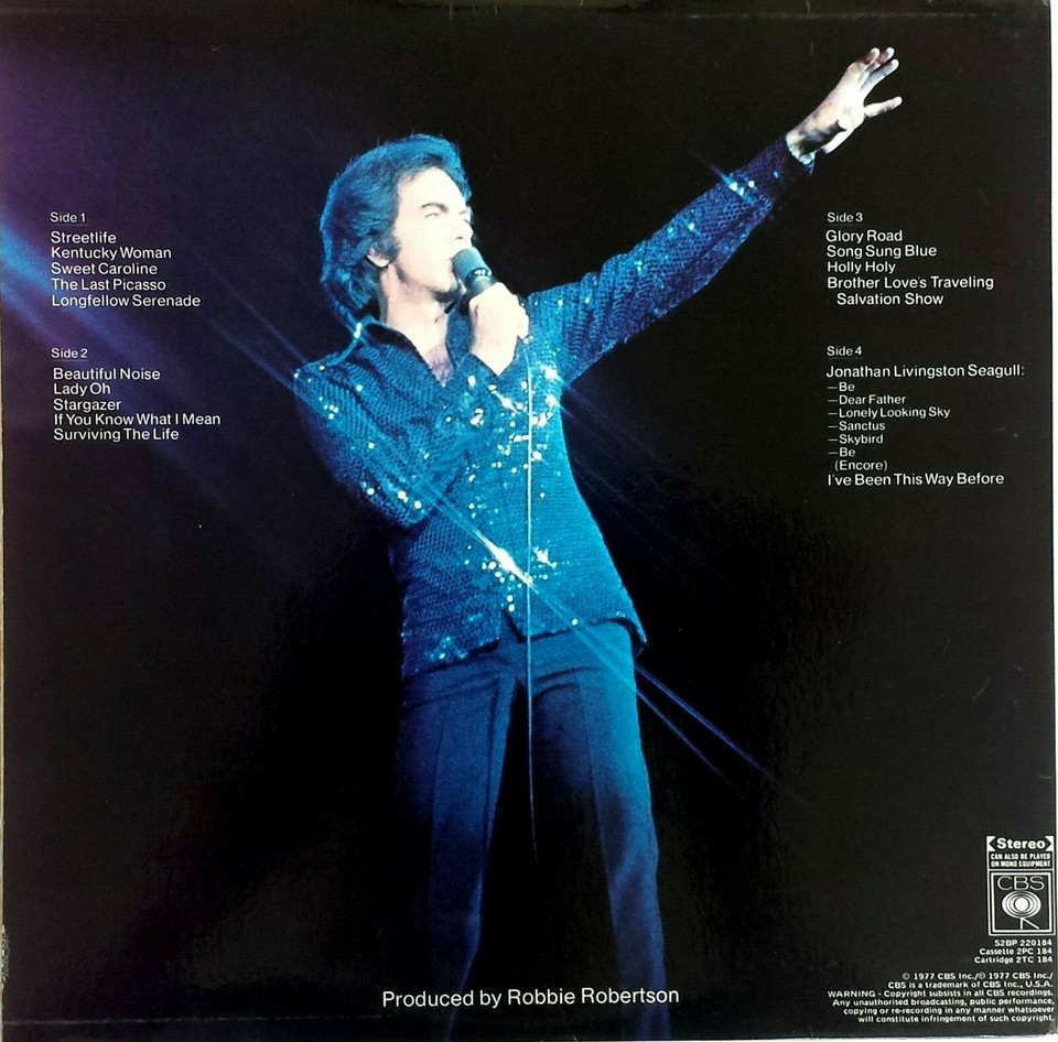 Neil Diamond - Love At The Greek 2LP 1977 CBS Recs Australia G/Fold ...