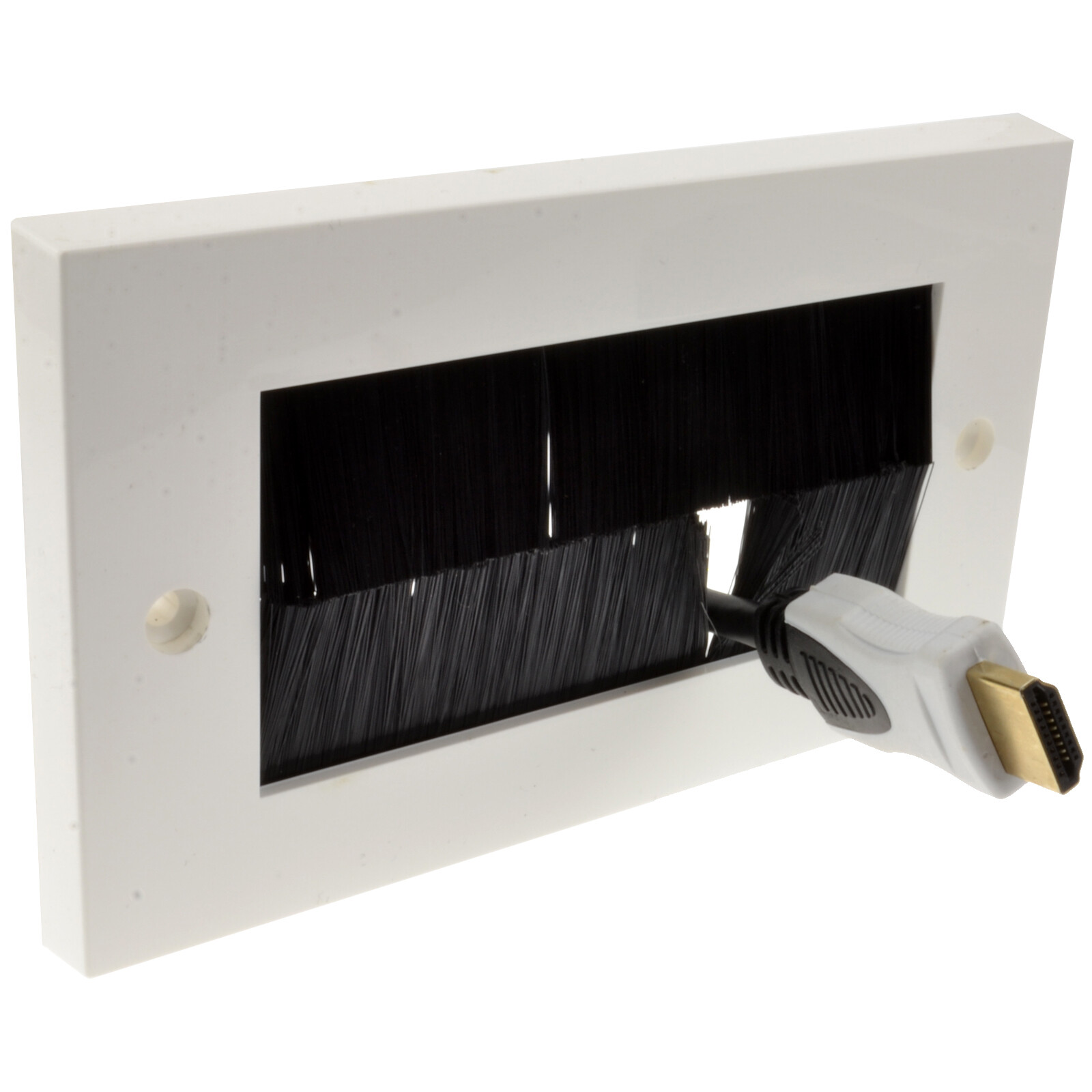 BRUSH Faceplate Cable Exit/Entry/Wall Single/Double Gang Black/White/1 ...