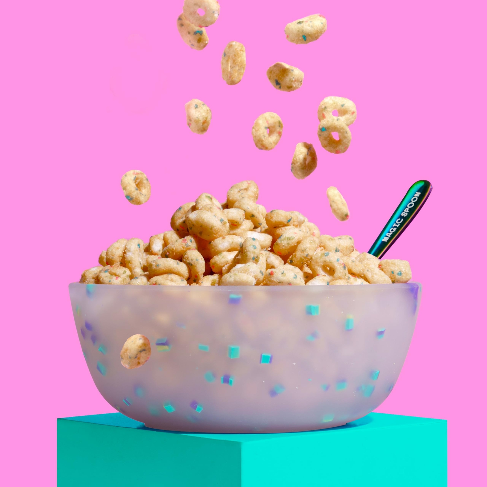 Magic Spoon Viral Silicone Cereal Bowl and Spoon, Perfect For Large ...