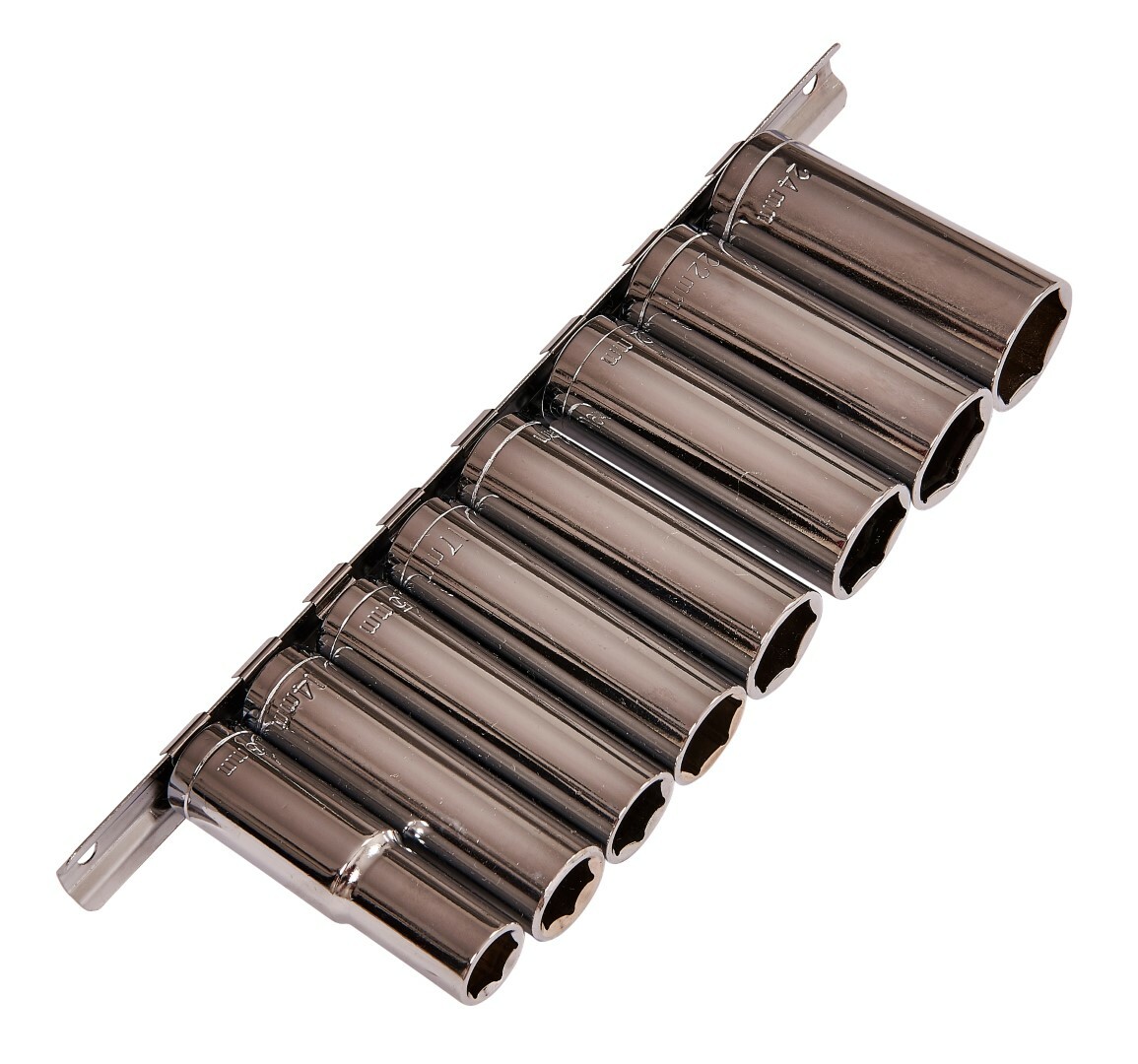 9Pc 1/2" Deep Socket Set Drop Forged 13-24Mm Professional Long Reach ...