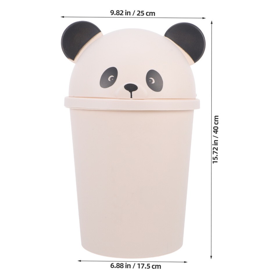 Trash Can Cute Waste Basket Trash Can with Lid Garbage Can Cartoon ...