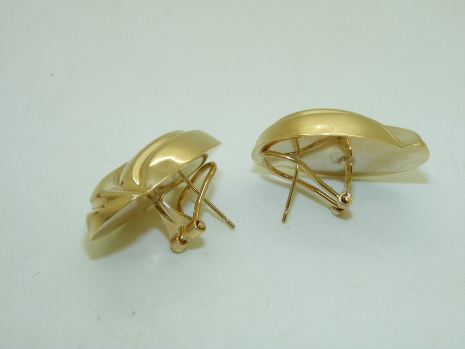 14k Yellow Gold French Back earrings | eBay