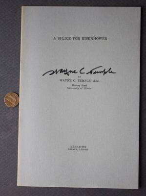 1952 Dr Wayne C Temple AUTOGRAPHED Dwight D. Ike Eisenhower booklet ...