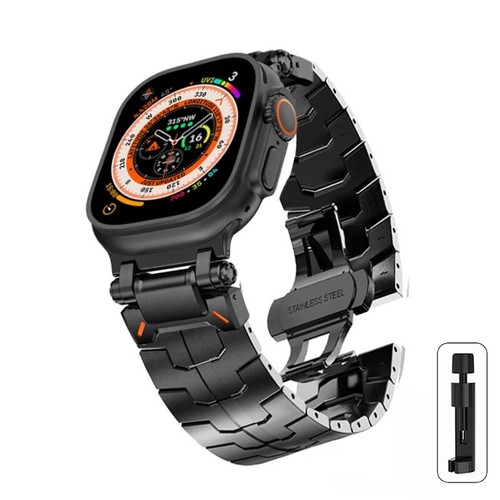 Luxury Titanium Color Band for Apple Watch Series 9 Ultra 2 iWatch 8 SE ...