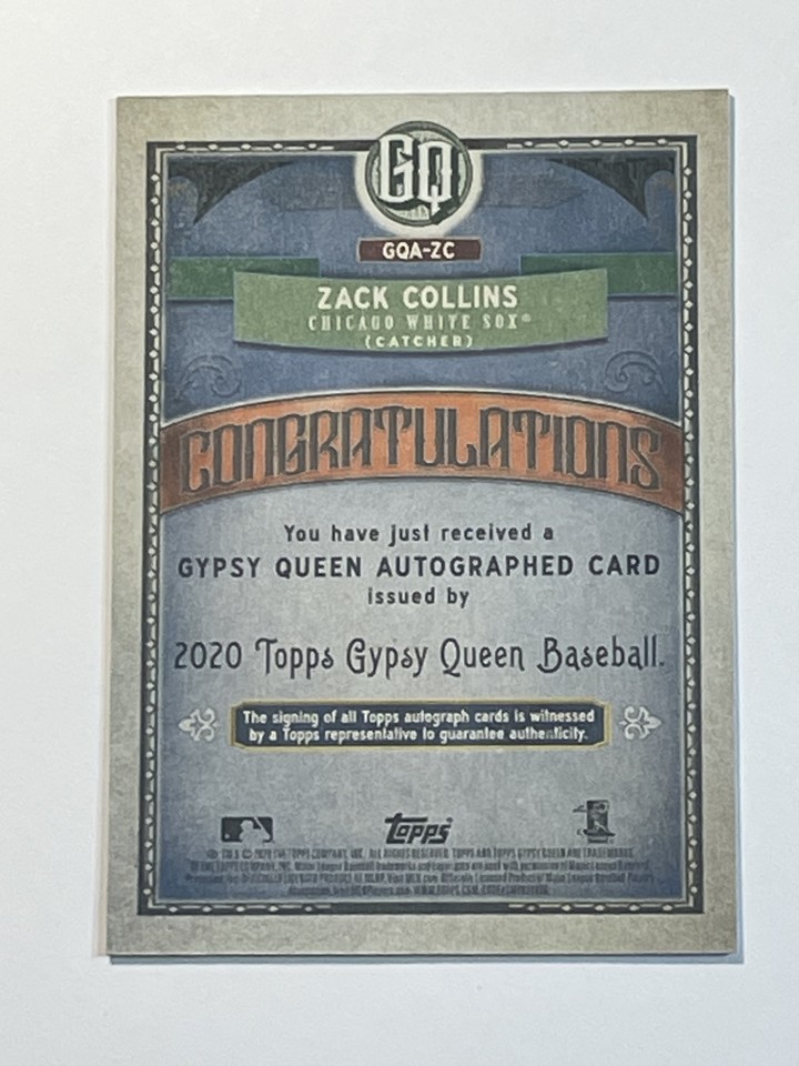 2020 Topps Gypsy Queen Zack Collins #GQA-ZC Autographs AU | eBay
