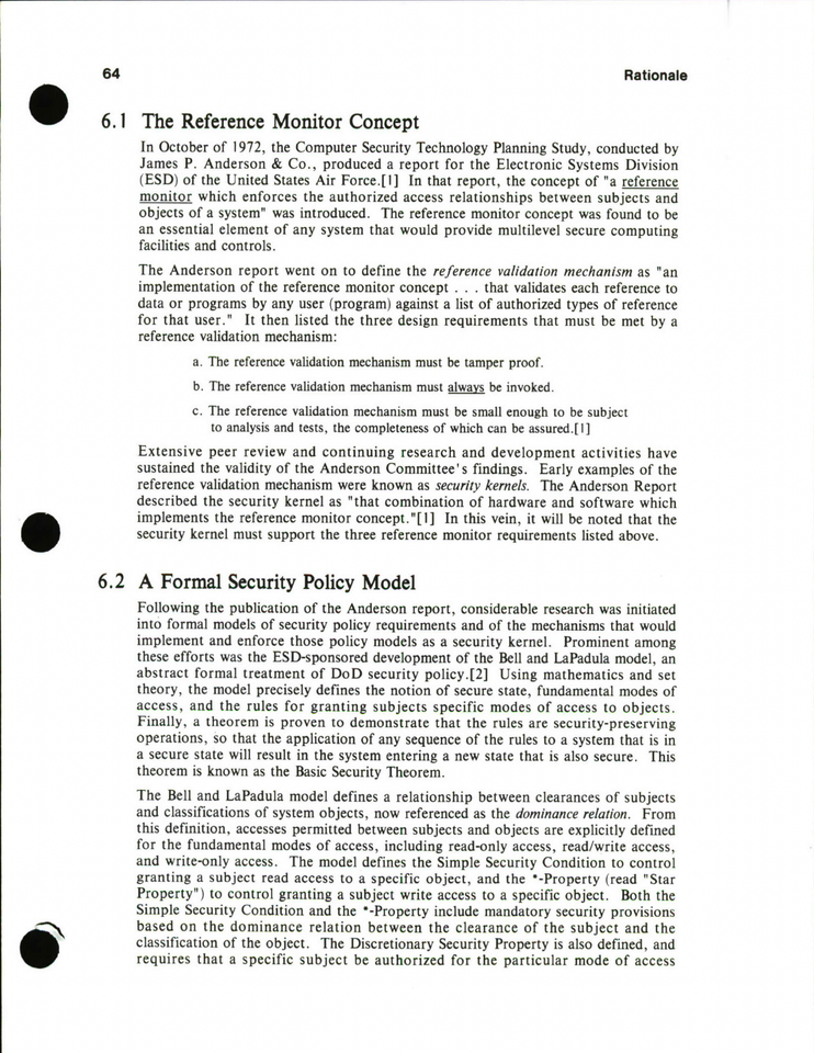 108 Page ORANGE BOOK 1983 TRUSTED COMPUTER SYSTEM EVALUATION CRITERIA ...