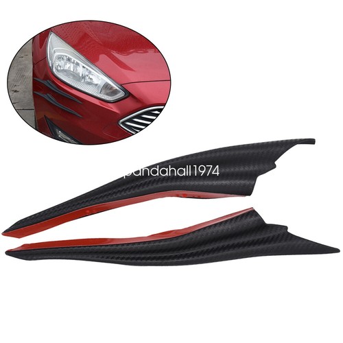 2x Automotive Car Front Bumper Wind Blade Lip Side Splitter Fins Black ...
