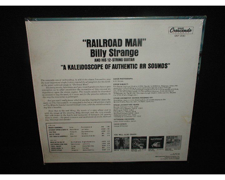 Billy Strange vinyl LP Railroad Man~GNP Crescendo Stereo GNP-2041~NM/NM ...