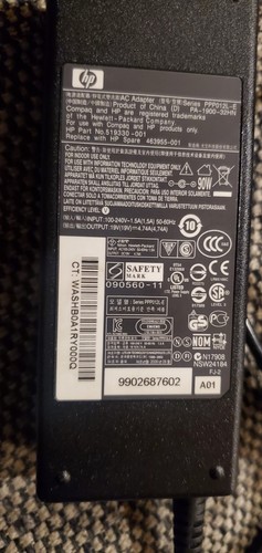 HP Genuine 519330-001 19V 4.74A 90W Original Laptop AC Adapter PPP012L ...