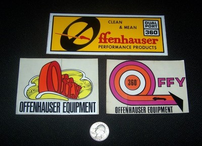 3 - Vintage Original Offenhauser Equipped - Stickers NHRA NASCAR INDY | eBay