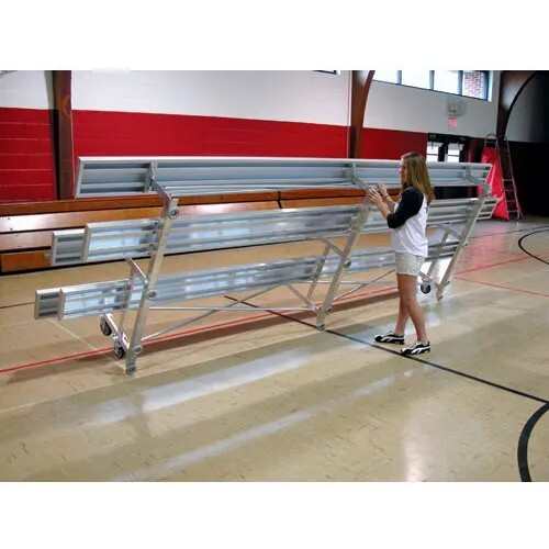 NEW! 3 Row National Rep Tip N Roll Alum Bleacher-12' Long-Double ...