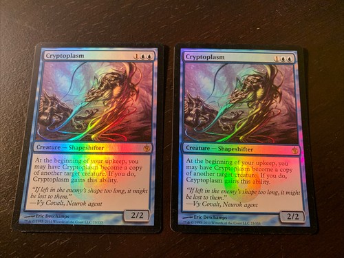 Cryptoplasm FOIL Mirrodin Besieged NM Blue Rare MAGIC GATHERING CARD 2 ...