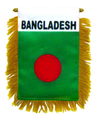 1 Dozen Bangladesh Mini Banner Flag 4x6in International Rear view ...