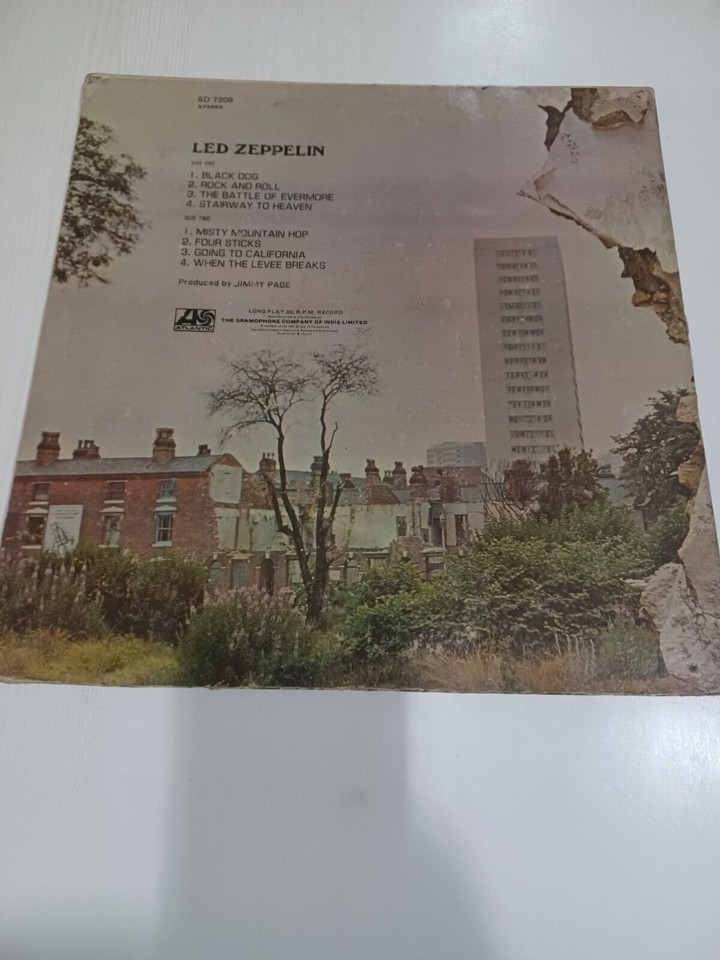 LED ZEPPELIN 4TH ALBUM 1st Press atlantic RARE LP record vinyl INDIA ...