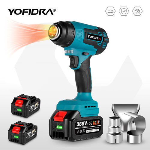 2000W Cordless Hot Air Gun Heat Gun Air Wind Blower Battery Power with ...