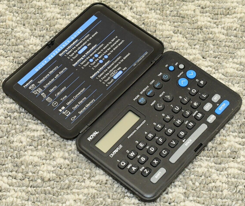 Royal DM70 Plus Black/Blue Portable 1KB Plastic Personal Organizer ...